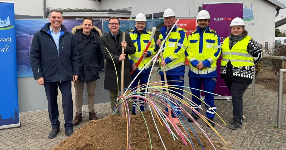 Spatenstich: Westconnect startet Glasfaserausbau in der Einhardstadt ...